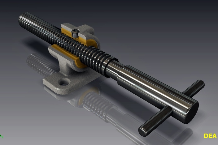 power screw - Autodesk Inventor, STEP / IGES - 3D CAD model - GrabCAD