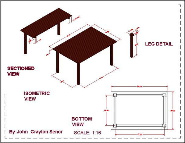 Table - AutoCAD - 3D CAD model - GrabCAD