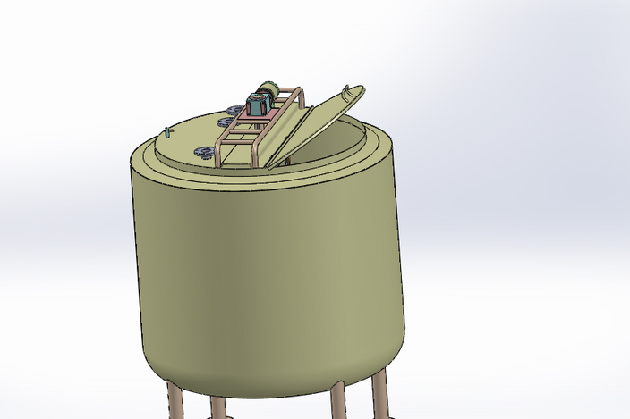 Chocolate mixing tank 1500l - SOLIDWORKS - 3D CAD model - GrabCAD