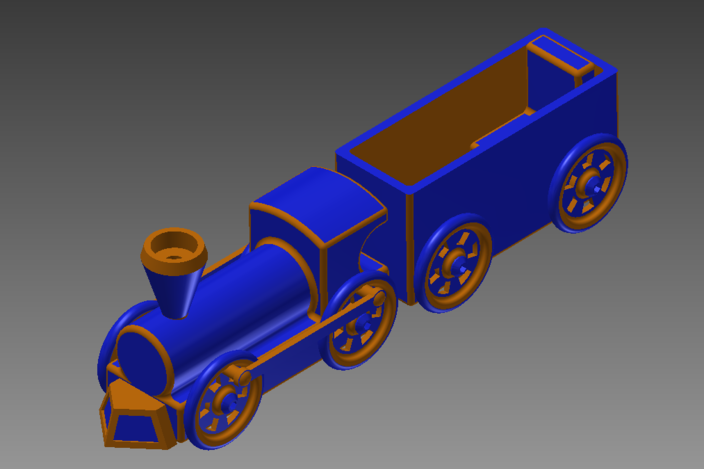Toy Train - Autodesk Inventor - 3D CAD model - GrabCAD