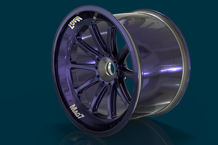 LMP1 Wheel Rim 18x12 in - Rear - AutoCAD, OBJ, Parasolid, Rhino, STL ...