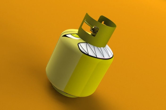 BBQ Propane Tank (Modified) - STL, SOLIDWORKS - 3D CAD model - GrabCAD