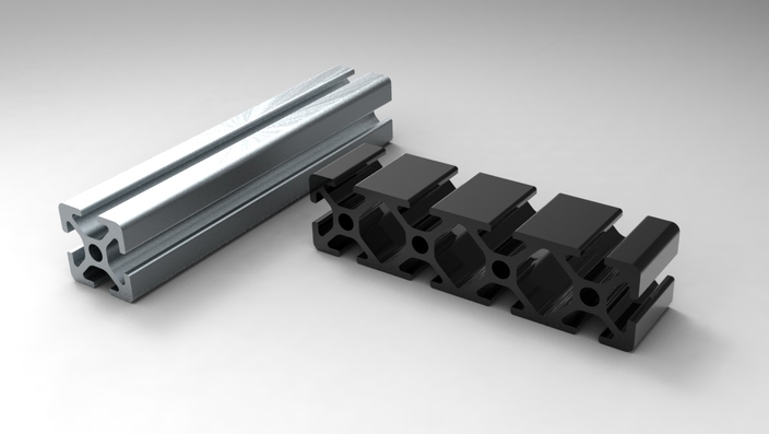 ITEM aluminium profiles "5" - STEP / IGES - 3D CAD model - GrabCAD