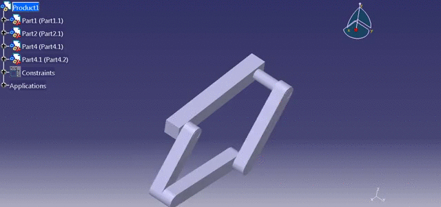 Linkage Mechanism- Crank Rocker Mechanism - Other - 3D CAD model - GrabCAD