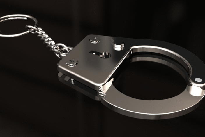 Handcuffs - Key Ring - STEP / IGES - 3D CAD model - GrabCAD