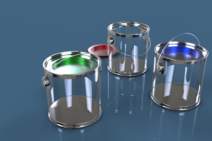 mini pails set - AutoCAD, STEP / IGES - 3D CAD model - GrabCAD