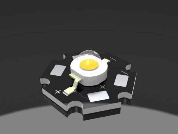 Star-lambertian 3W Led - STL, SOLIDWORKS - 3D CAD model - GrabCAD