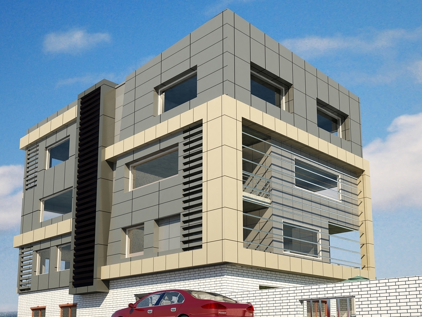 Autocad Architectural Rendering For Exterior