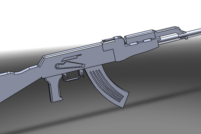 AK-47 Rifle - SOLIDWORKS - 3D CAD model - GrabCAD