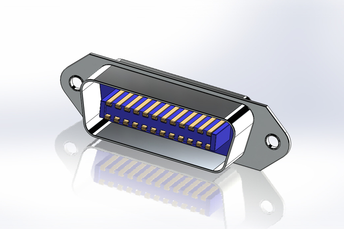 CENTRONICS 24 PIN CONNECTOR - SOLIDWORKS - 3D CAD model - GrabCAD
