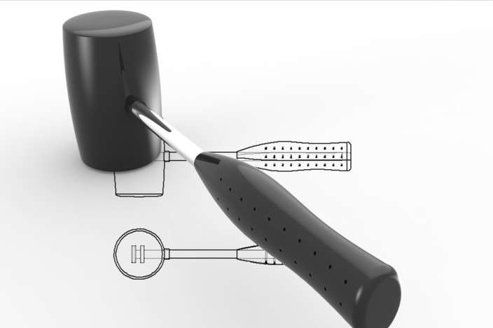 Rubber Mallet ( Rubber Hammer ) - SOLIDWORKS - 3D CAD model - GrabCAD