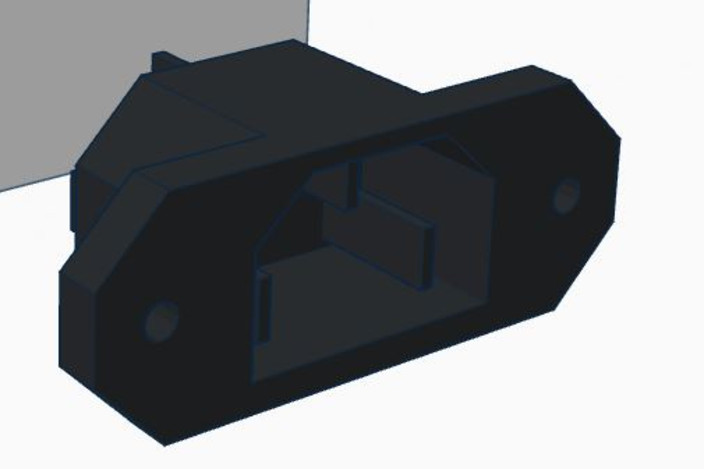 Male Chassis AC Power Socket - STL - 3D CAD model - GrabCAD
