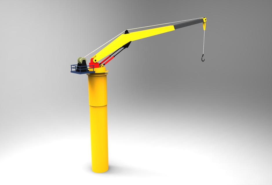 Knuckle Boom Crane 3D Model – SANYPALFINGER KNUCKLE BOOM Cranes – HXDZ