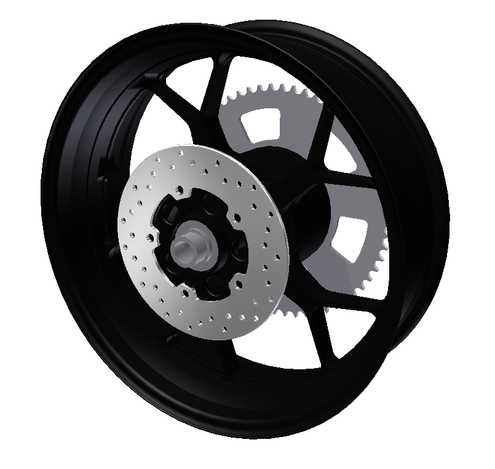 Rear wheel Yamaha R6 - Autodesk Inventor, STL, STEP / IGES - 3D CAD ...