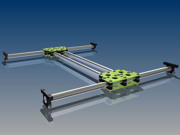 Quadrotor H-frame - Autodesk Inventor, CATIA, STL, STEP / IGES - 3D CAD ...