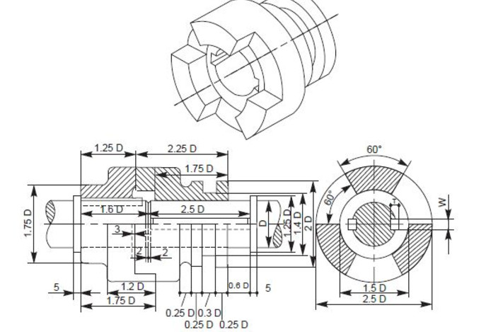 claw coupling with sketch and dimension - STEP / IGES, SOLIDWORKS - 3D ...