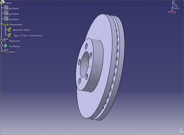 Brake Disc - Parametric - CATIA, STL, STEP / IGES - 3D CAD model - GrabCAD
