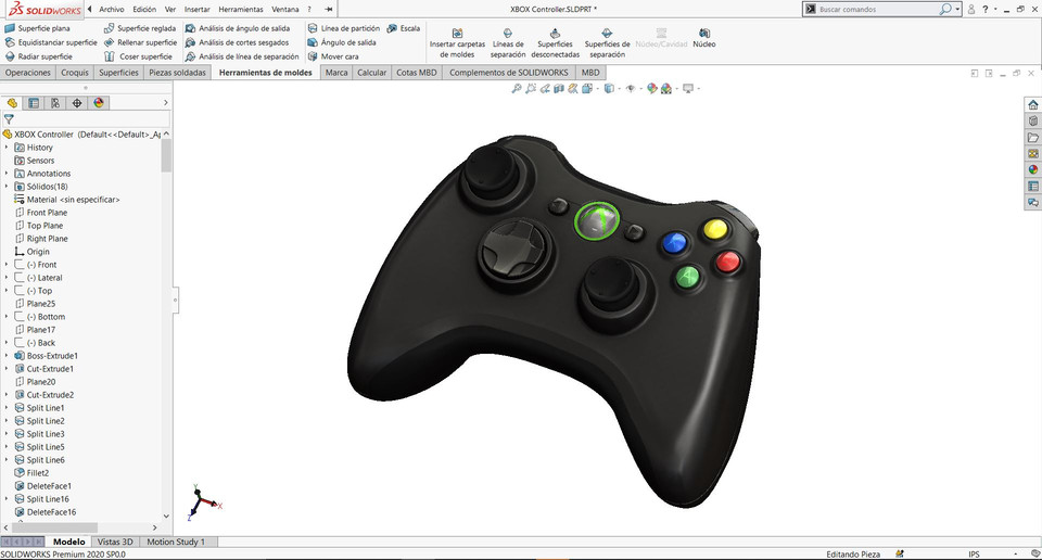 Xbox Controller Solidworks Surfaces | 3D CAD Model Library | GrabCAD