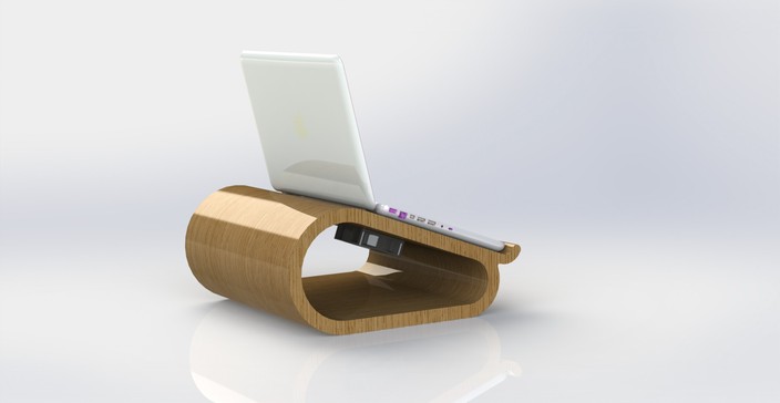 Wood Laptop Stand