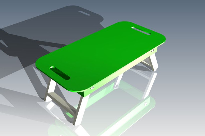 Folding Table - Autodesk Inventor - 3D CAD model - GrabCAD