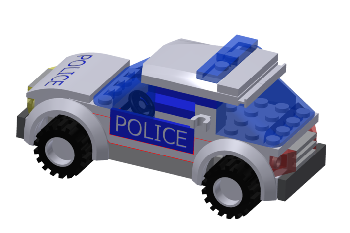 Lego Police Car - Autodesk Inventor - 3D CAD model - GrabCAD
