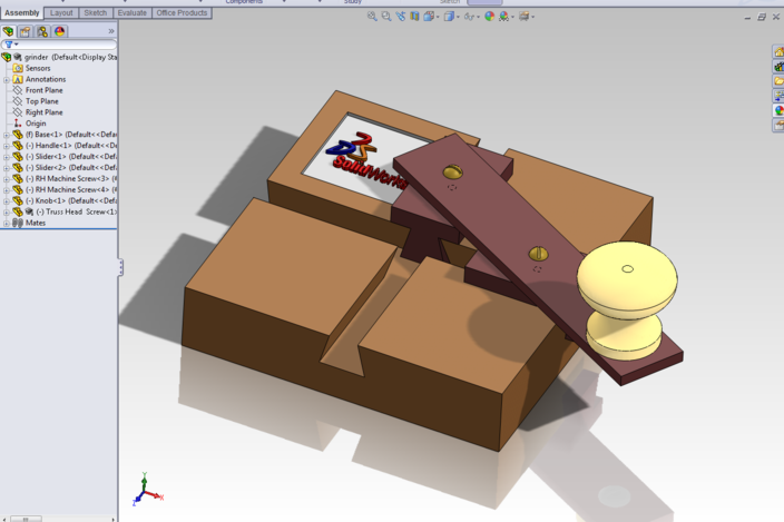 Grinder - SOLIDWORKS - 3D CAD model - GrabCAD