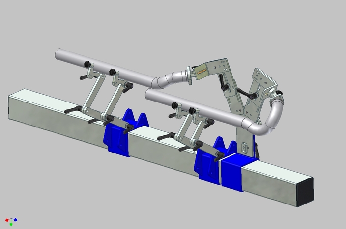 Exhaust pipe welding fixture - STEP / IGES - 3D CAD model - GrabCAD