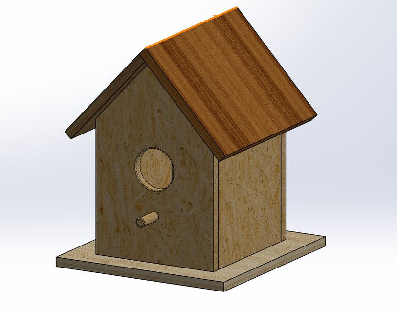 Cad Drawing Bird House Garden Stakes Metal Decor With Pole Outdoor