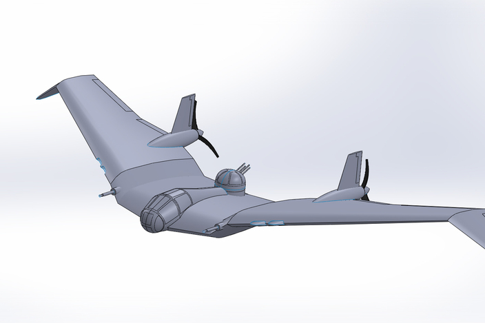 Blohm & Voss BV-38 Flying Wing - SOLIDWORKS - 3D CAD model - GrabCAD