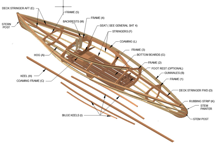 Canvas Covered Single seat Canoe - AutoCAD, SOLIDWORKS, Other - 3D CAD ...