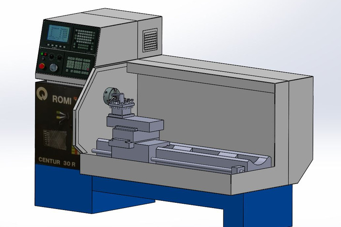 TORNO CNC LATHE - STEP / IGES - 3D CAD model - GrabCAD