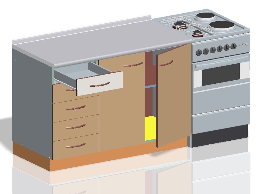 Kitchen Countertops | 3D CAD Model Library | GrabCAD