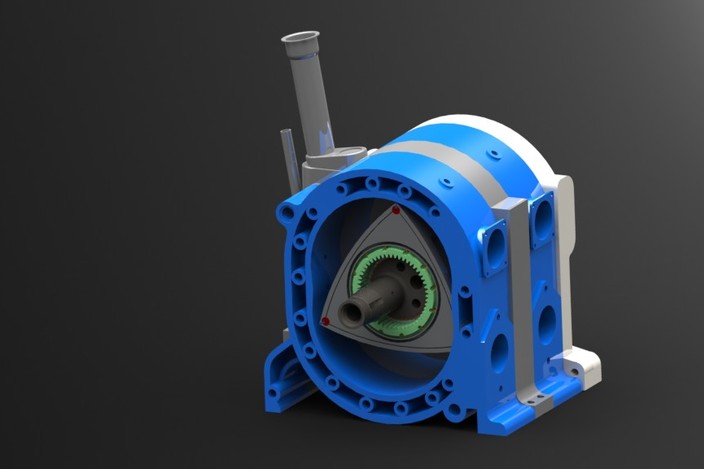 Rotary engine - SOLIDWORKS - 3D CAD model - GrabCAD