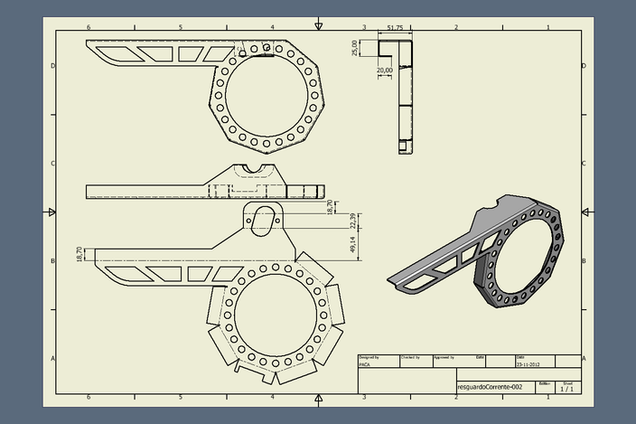 Bicycle chain guard - Autodesk Inventor, KeyCreator, STEP / IGES, Other ...