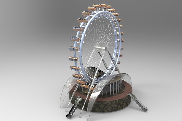 Fun Fair Ferris Wheel - Other - 3D CAD model - GrabCAD