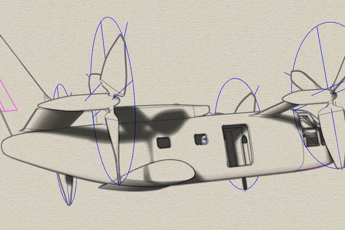Curtiss Model 203 Quad Tiltrotor WIP