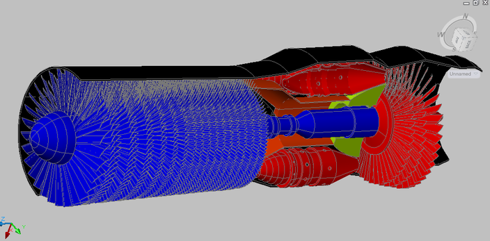 Gas Turbine - AutoCAD - 3D CAD model - GrabCAD