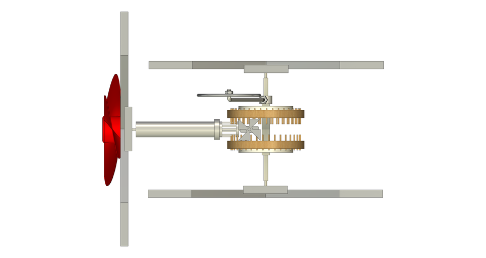 Mechanism of transformation of rocking motion into rotational motion ...