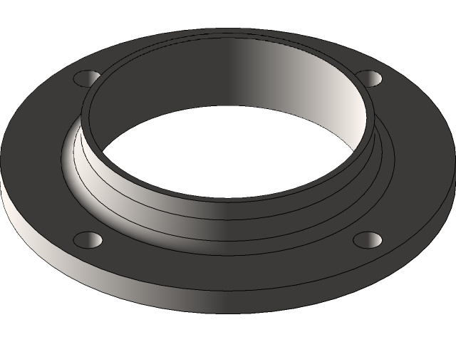 Welding Neck Flange PN10 DIN 2632 3D CAD Model Library, 50% OFF