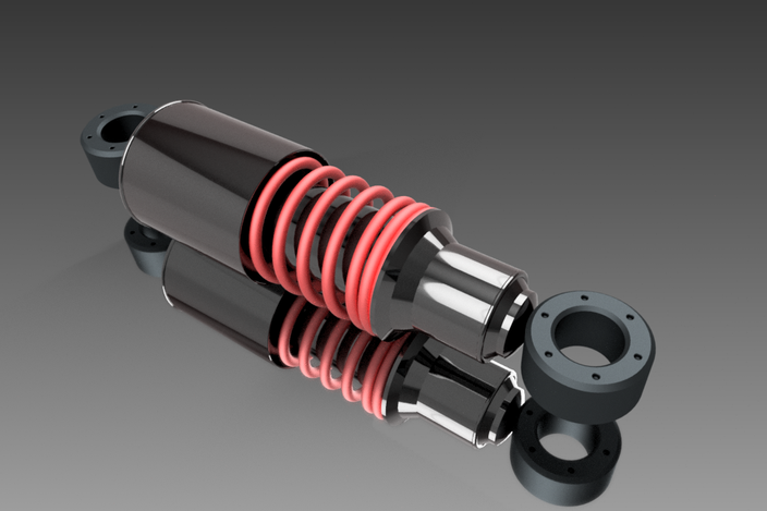 Damper / shock absorber Special Sports - Autodesk Inventor - 3D CAD ...