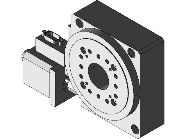 Stepper motorized rotary table | 3D CAD Model Library | GrabCAD