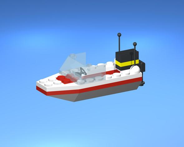 Lego Model 1632 Speed Boat - Pro/Engineer Wildfire, STL, SOLIDWORKS ...