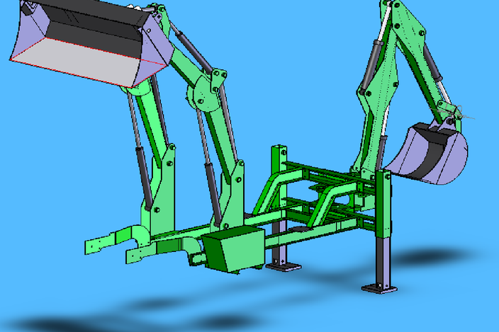 loader & Backhoe - - 3D CAD model - GrabCAD