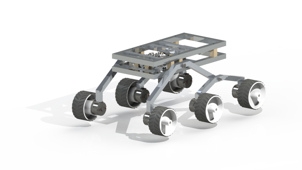 (NASA DESIGNED) Rocker Bogie Rover | 3D CAD Model Library | GrabCAD