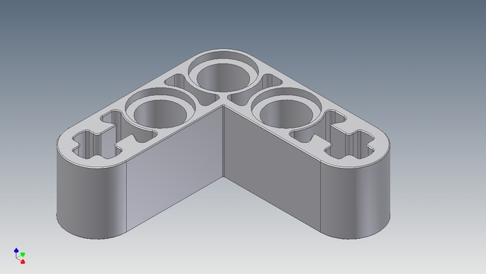 LEGO Technic Brick L shape V3 - Autodesk Inventor - 3D CAD model - GrabCAD