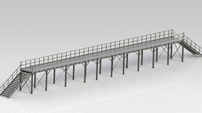 100' x 8' x 10' Tall Catwalk