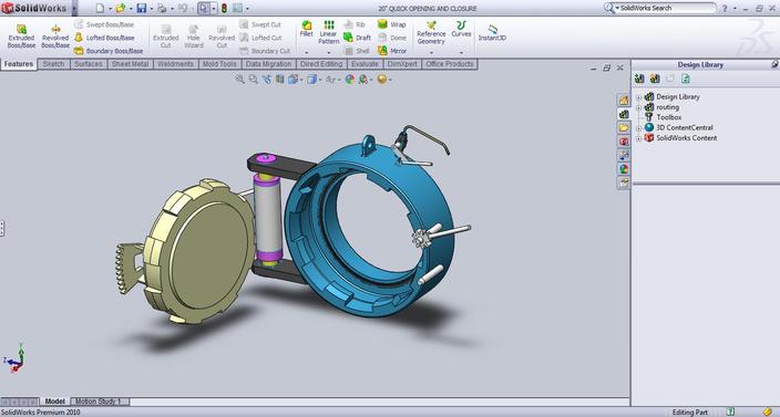 20'' QUICK OPENING AND CLOSURE - STL, STEP / IGES, SOLIDWORKS, Other - 3D CAD model - GrabCAD