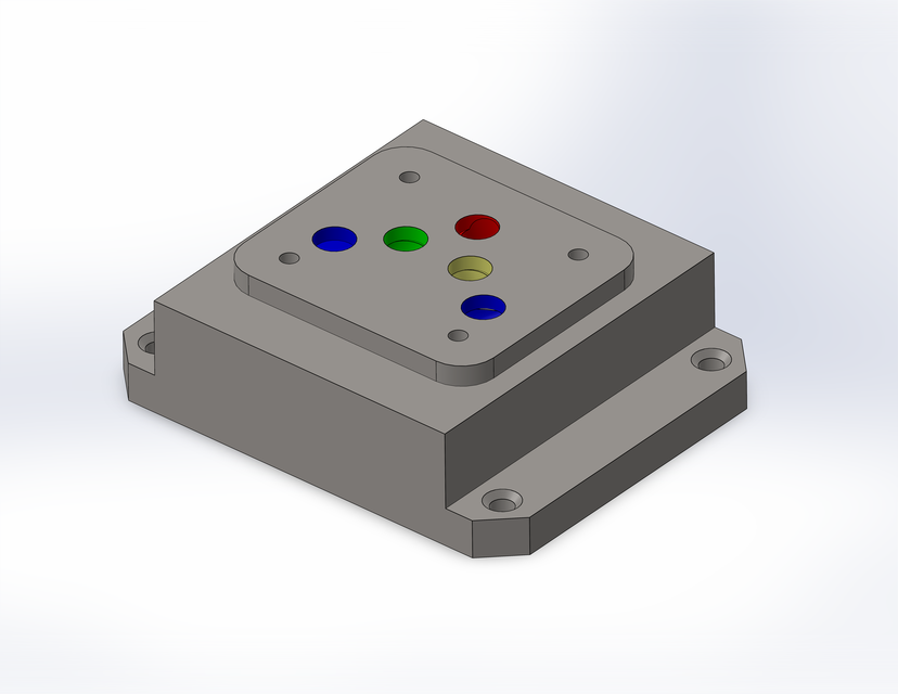 Hydraulic Valve Manifold Block 1-Stage | 3D CAD Model Library | GrabCAD