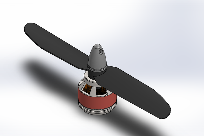 Propeller and Brushless Motor - AutoCAD, Fusion 360, SOLIDWORKS - 3D ...
