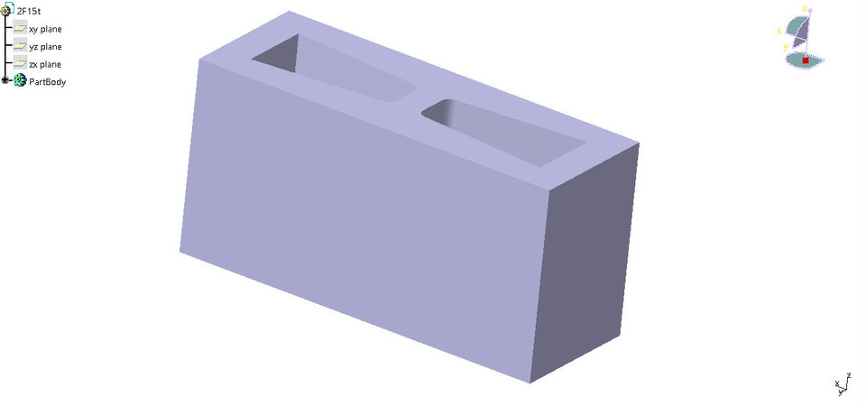 Metric Concrete Block Dimension 3d